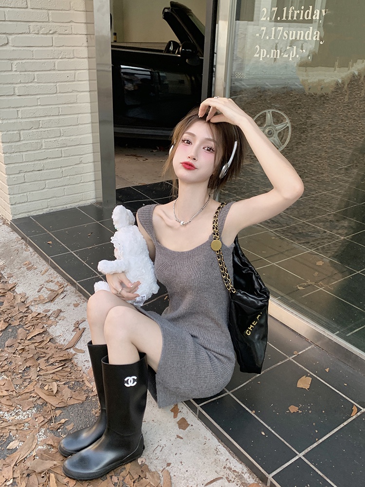 【梨卡】隔日到貨 女裝 針織套裝 洋裝 連身裙 針織裙 針織洋裝 毛衣洋裝 冬天洋裝 秋冬穿搭 DR353【現貨24H】 | 蝦皮購物