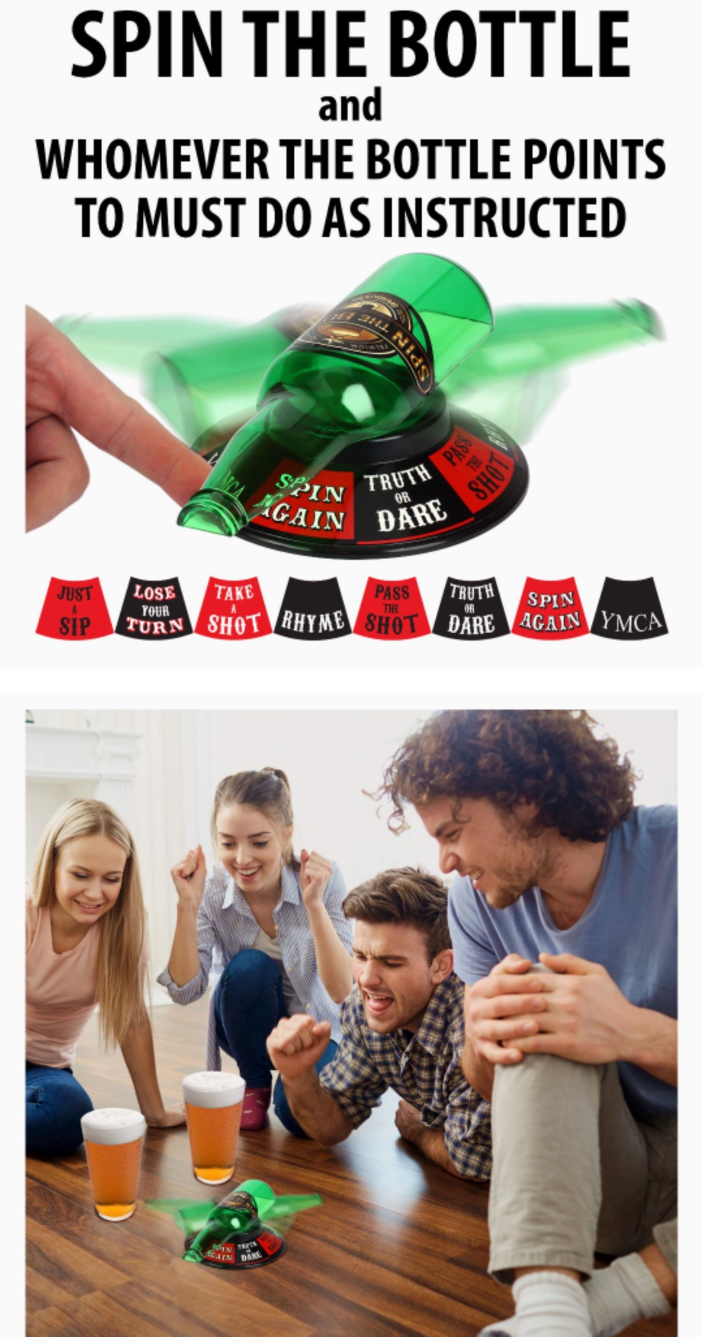 (全新現貨)Spin The Bottle轉酒瓶遊戲 Drinking Game 盒裝 | 蝦皮購物