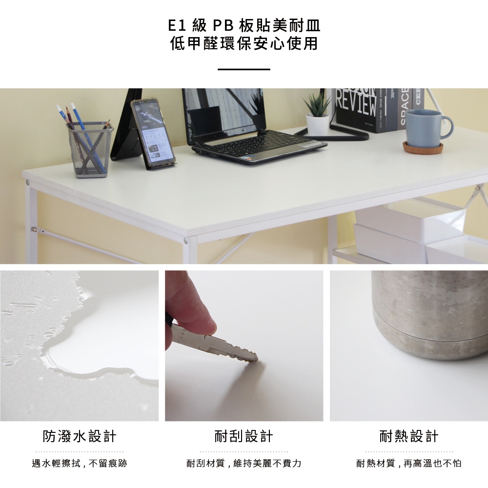 RICHOME 福利品 DE-300 詩諾書架工作桌 書桌 辦公桌 電腦桌 工作桌 主管桌 職員桌 書桌 | 蝦皮購物