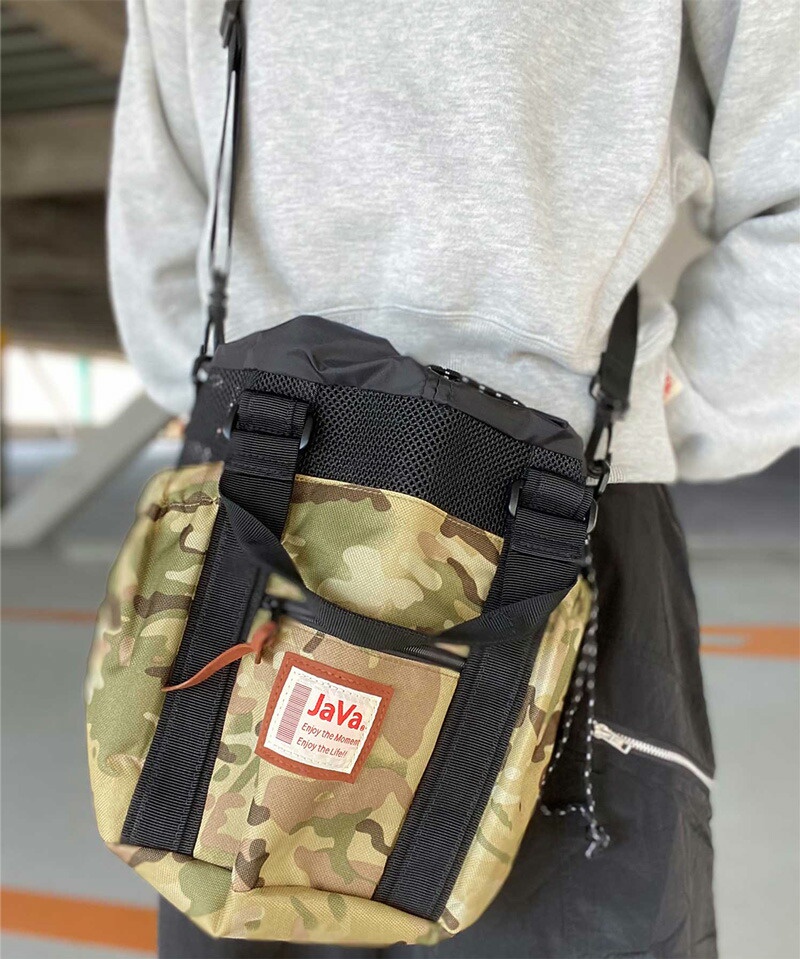 DoReFe日本代購🎌現貨 男女通用JAVA超強收納 抽繩尼龍網眼側背包手提包 兩用 | 蝦皮購物