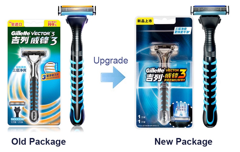 Gillette 吉列 Vector 3 男士剃須刀剃須刀片安全剃須刀鬍鬚脫毛超薄 3 層鋒利剃須刀替換補充裝 | 蝦皮購物