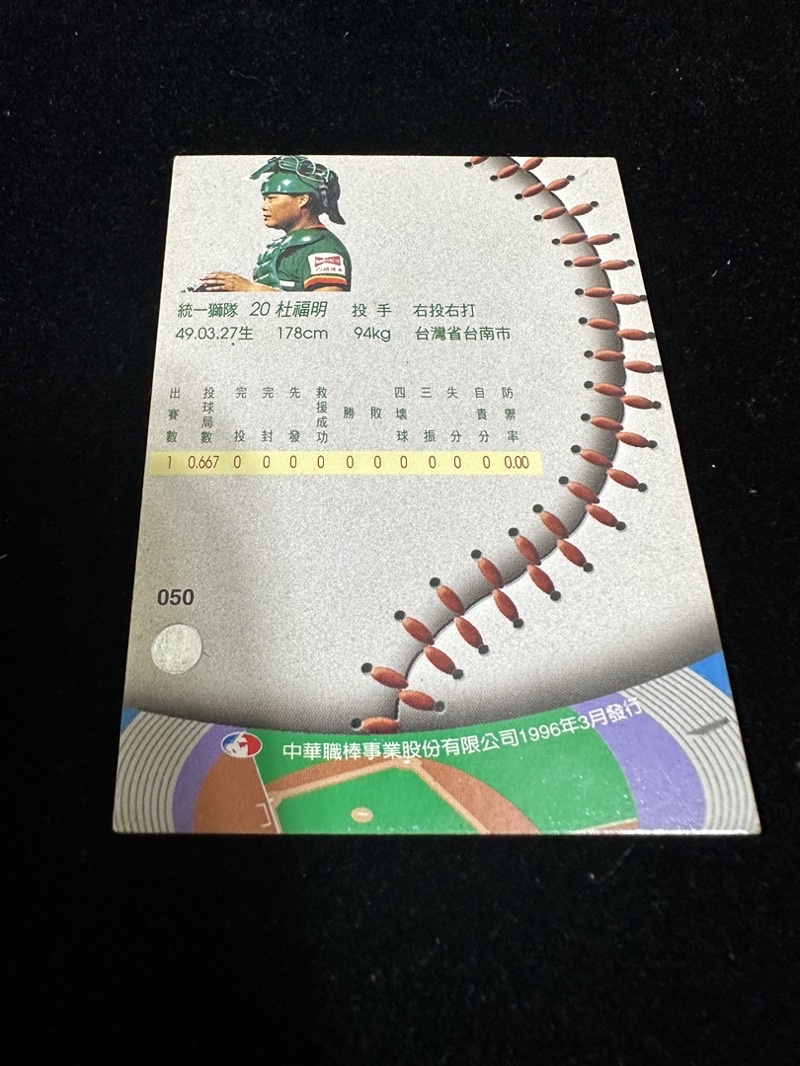 CPBL 中華職棒 統一獅隊 本土組強捕組 20杜福明 球員卡 市面上極稀少 賣場最便宜 （非MLB、NBA) | 蝦皮購物