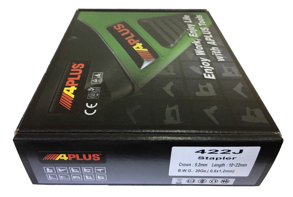[APLUS TOOLS] APLUS 422J 22mm雙腳碼釘氣動打釘機 氣動ㄇ型釘槍 氣動雙腳釘槍 台灣 | 蝦皮購物