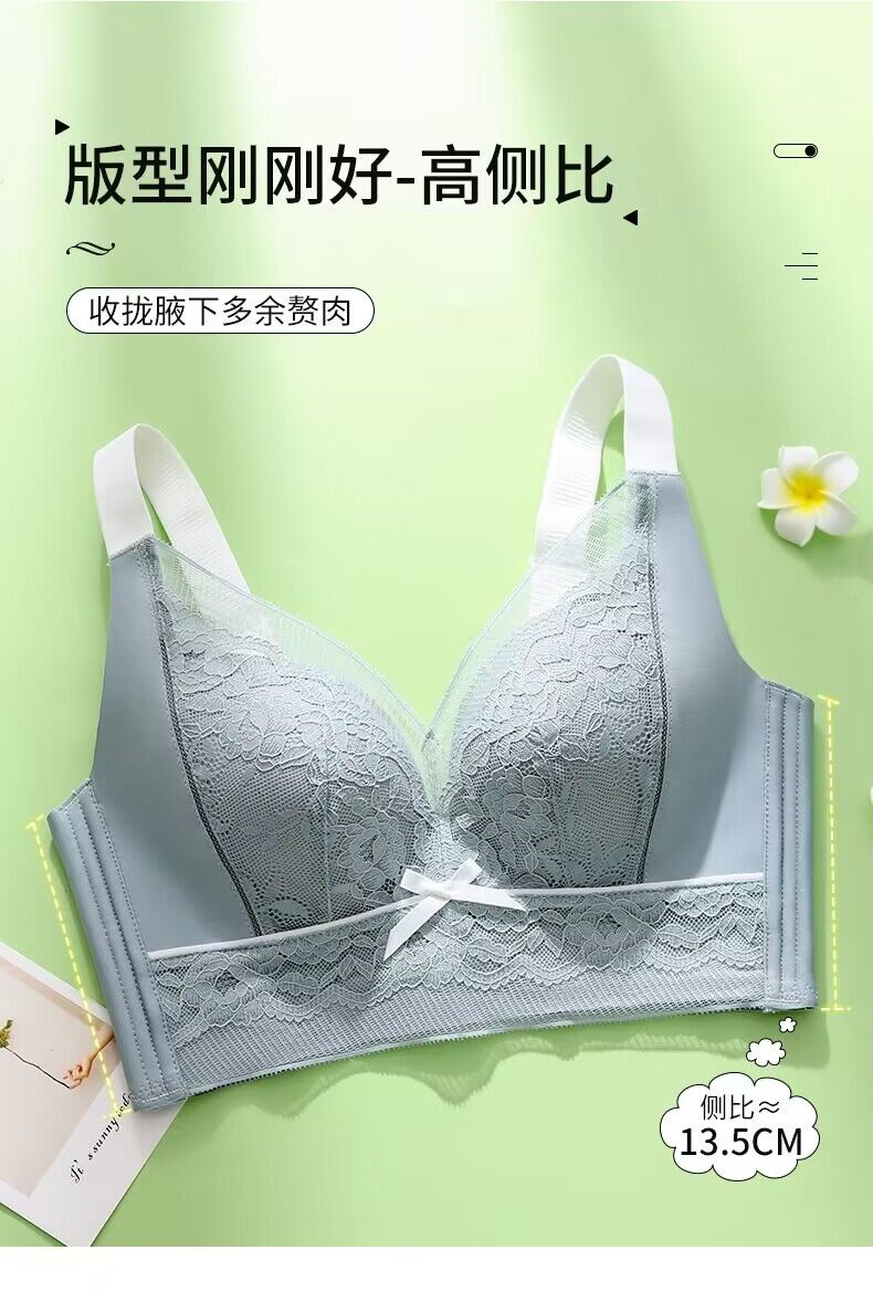新款 調整型34-46BCD大尺碼無鋼圈矯正內衣 全罩杯女薄款胖mm 收副乳蕾絲背心式大胸顯小無鋼圈胸罩 調整型內衣 | 蝦皮購物