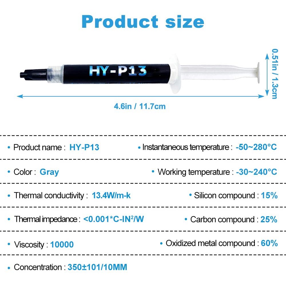 Ampcom 導熱油脂套件,導熱性 13.4W/m-K,高性能導熱化合物,用於 SSD CPU GPU VGA 的導熱膏 | 蝦皮購物