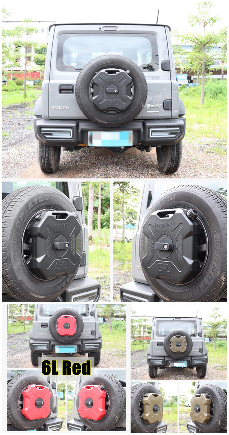 適用於吉姆尼Jimny B64 JB74 後備胎支架備用油箱壺水箱6L 10L公升備用油箱水桶 無損安裝裝飾油桶水壺 | 蝦皮購物