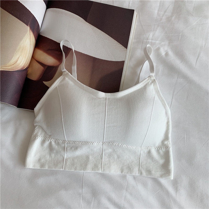 【台灣現貨馬上出貨】隔日到貨 小可愛【一片式胸墊 可拆】女裝 內搭 背心 短版上衣 細肩帶背心BR1731【現貨24H】 | 蝦皮購物