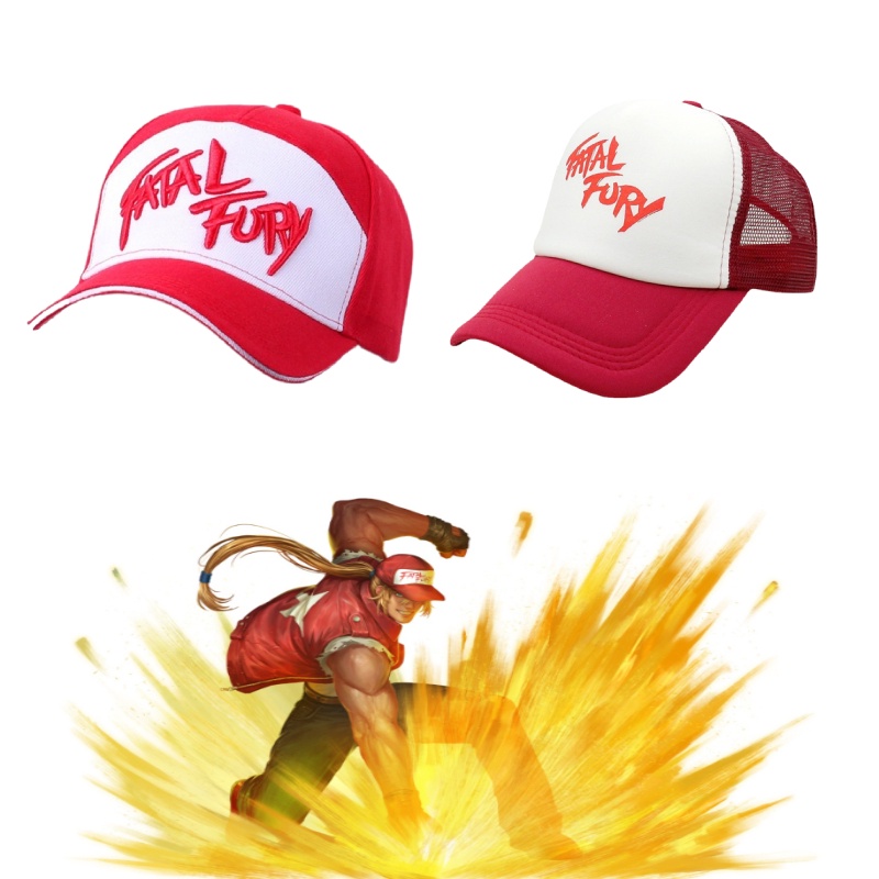 Fatal Fury Terry Bogard 系列刺繡棉質棒球帽,適合和球迷遊戲玩家 | 蝦皮購物
