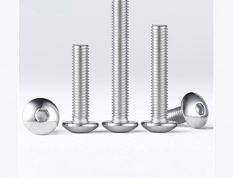 【XJK】304不鏽鋼內六角螺絲 大扁頭螺釘 蘑菇頭螺絲 內六角大頭螺栓 M3-M4-M5 | 蝦皮購物
