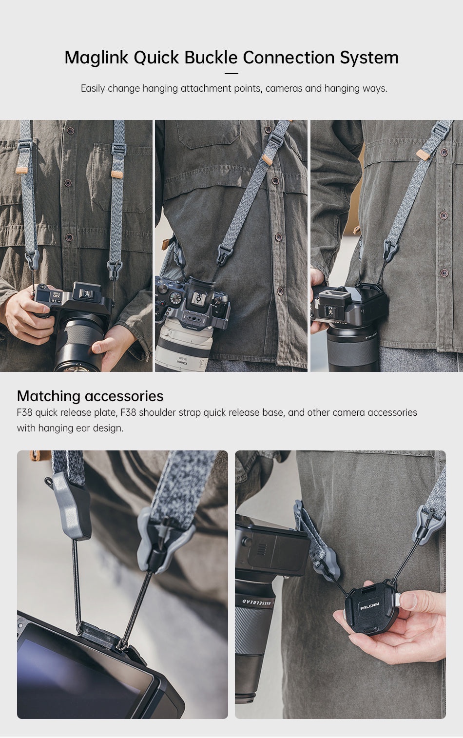 小隼Falcam Maglink Lite / Classic / Pro快裝磁性搭扣肩帶 攝影通用相機肩帶 | 蝦皮購物