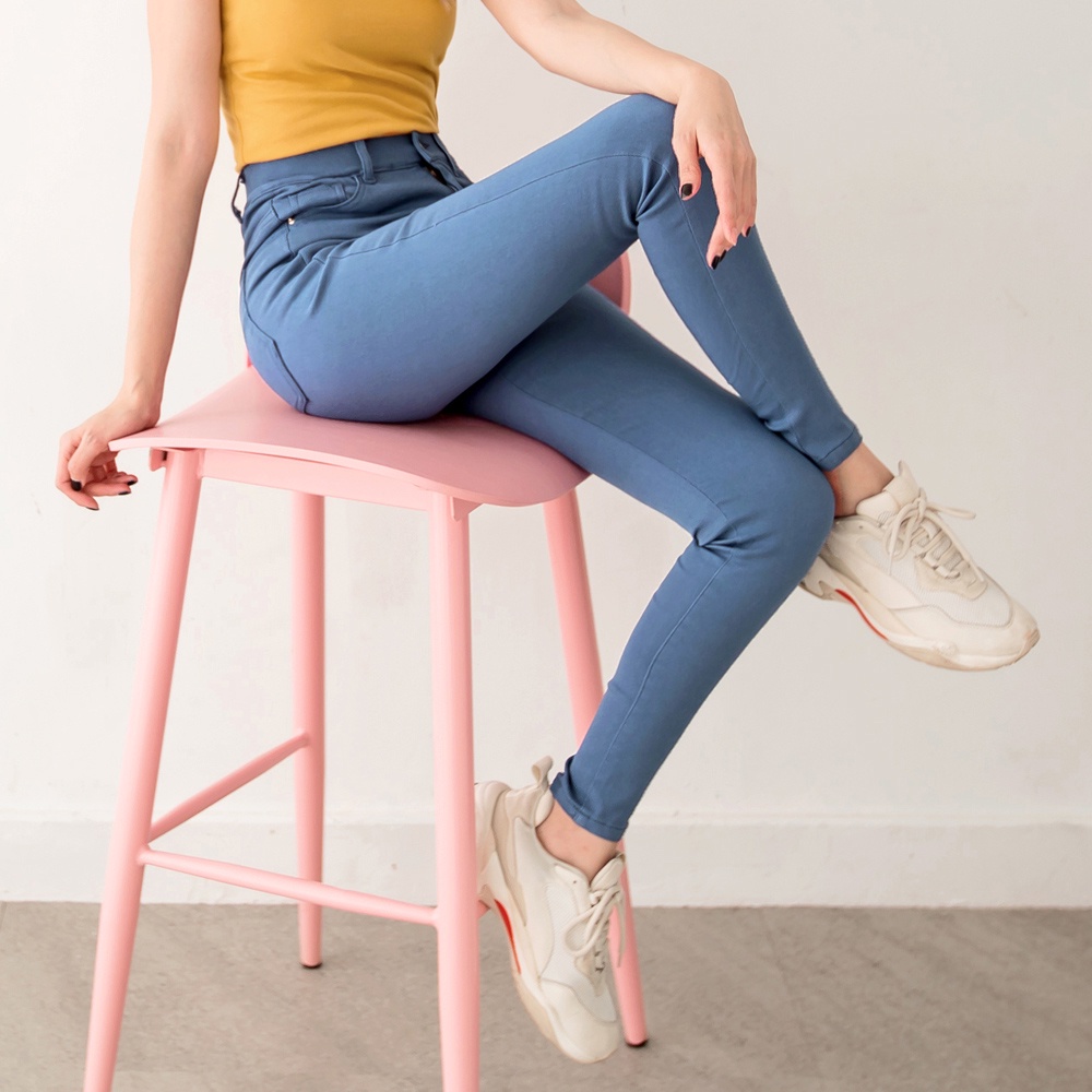 OB嚴選 視覺細-5KG．3D塑型彈力多色魔法顯瘦褲 《BA4885》(淺粉/深藍/丹寧藍) | 蝦皮購物