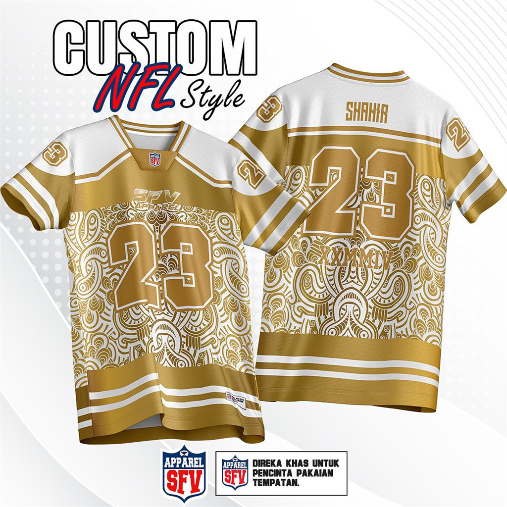免費定制名稱編號 Nfl Edisi Negeri Johor Baju Viral 復古衣領全昇華超細纖維 Jersi | 蝦皮購物