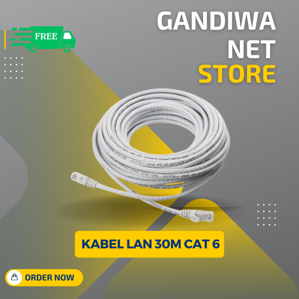 ♞,♘局域網電纜 30M CAT 6 UTP 電纜 30 米 CAT 6 製造商 | 蝦皮購物