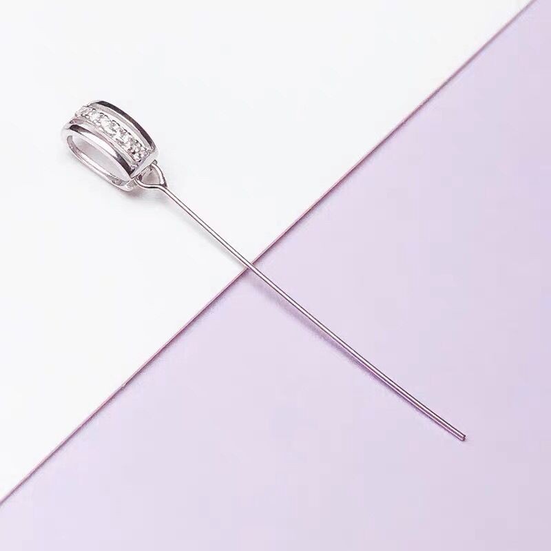 🌟Umi珍選🌟s925銀通用型外穿通用型超細掛玉佩弔墜扣頭歪孔斜孔玉墜扣頭配件 | 蝦皮購物