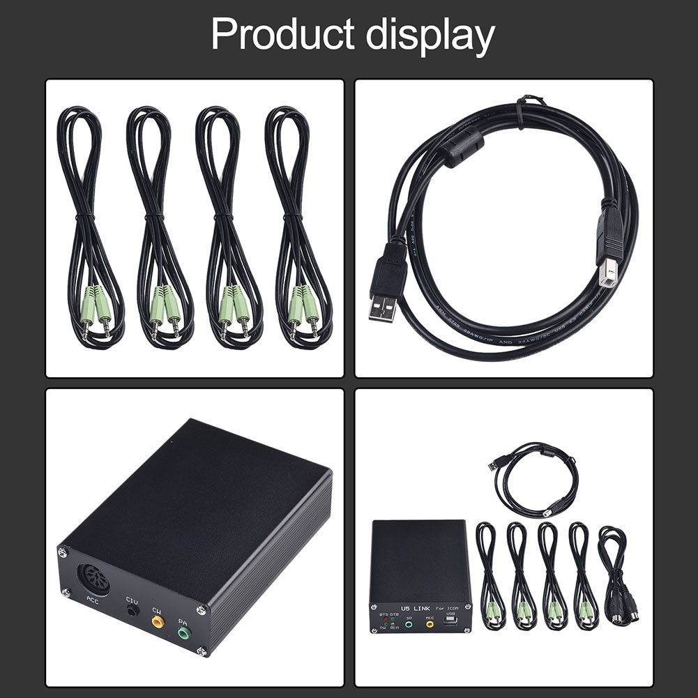 適用於 U5 Link 適用於 ICOM 無線電連接器,帶電源接口 DIN8-DIN8/13 pc66 | 蝦皮購物