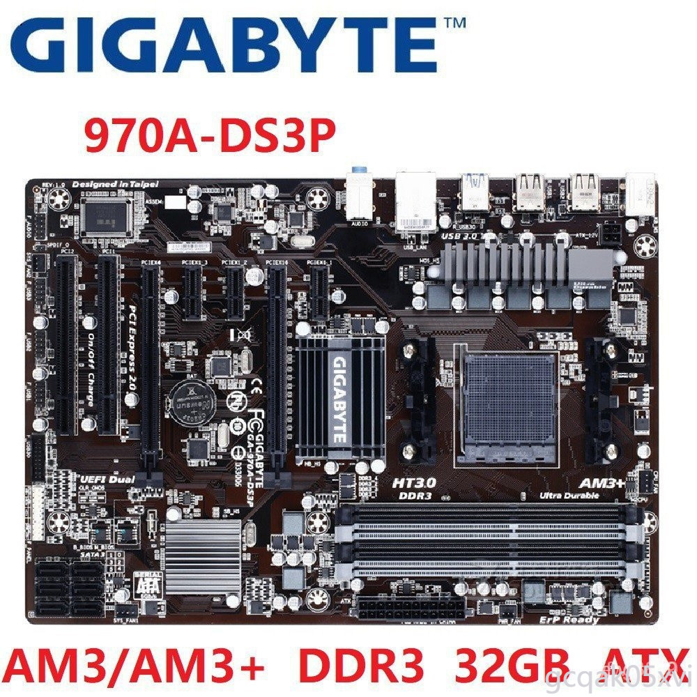 ⭐技嘉二手主板 GA-970A-DS3P 插座 AM3/AM3+ DDR3 970A-DS | 蝦皮購物
