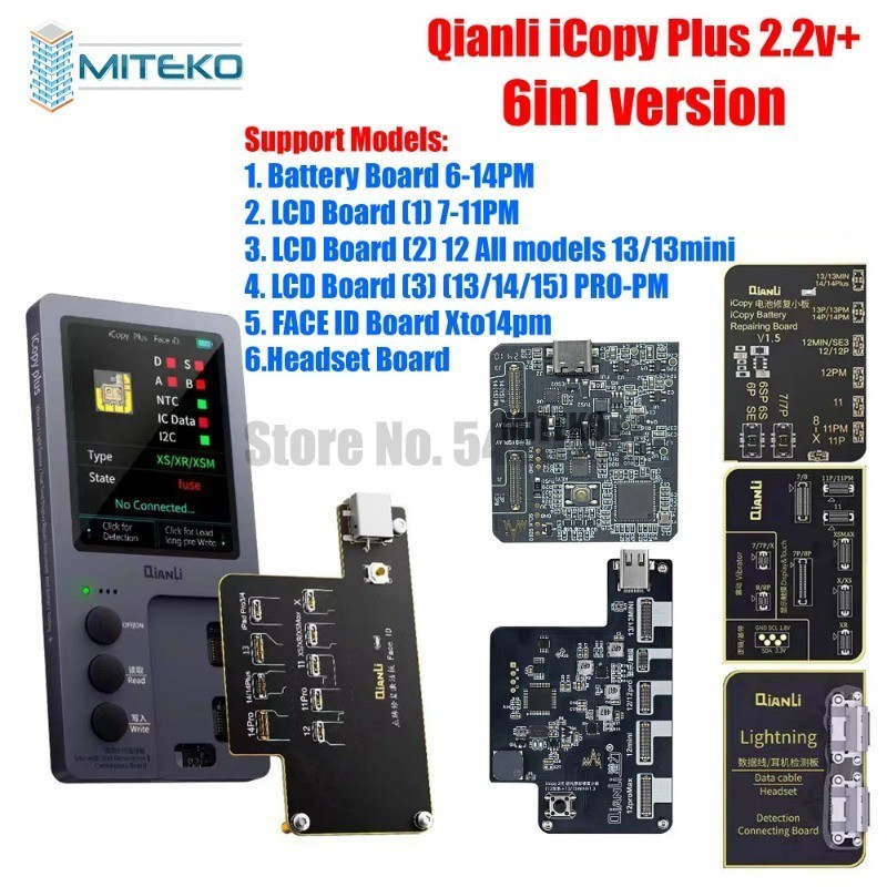 ♞Qianli iCopy Plus 2.2v 6in1 LCD 板 7to15pm 面容 ID 板適配器和 Flex | 蝦皮購物