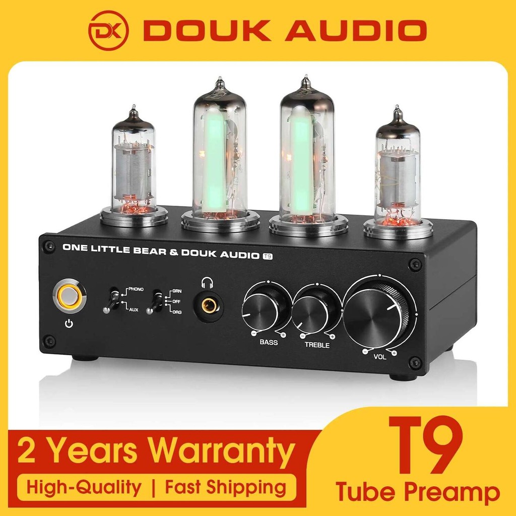 音頻配件 Douk Audio T9 HiFi Magic Eye 6E2 真空管立體聲前置放大器 MM/MC 唱機舞台 | 蝦皮購物
