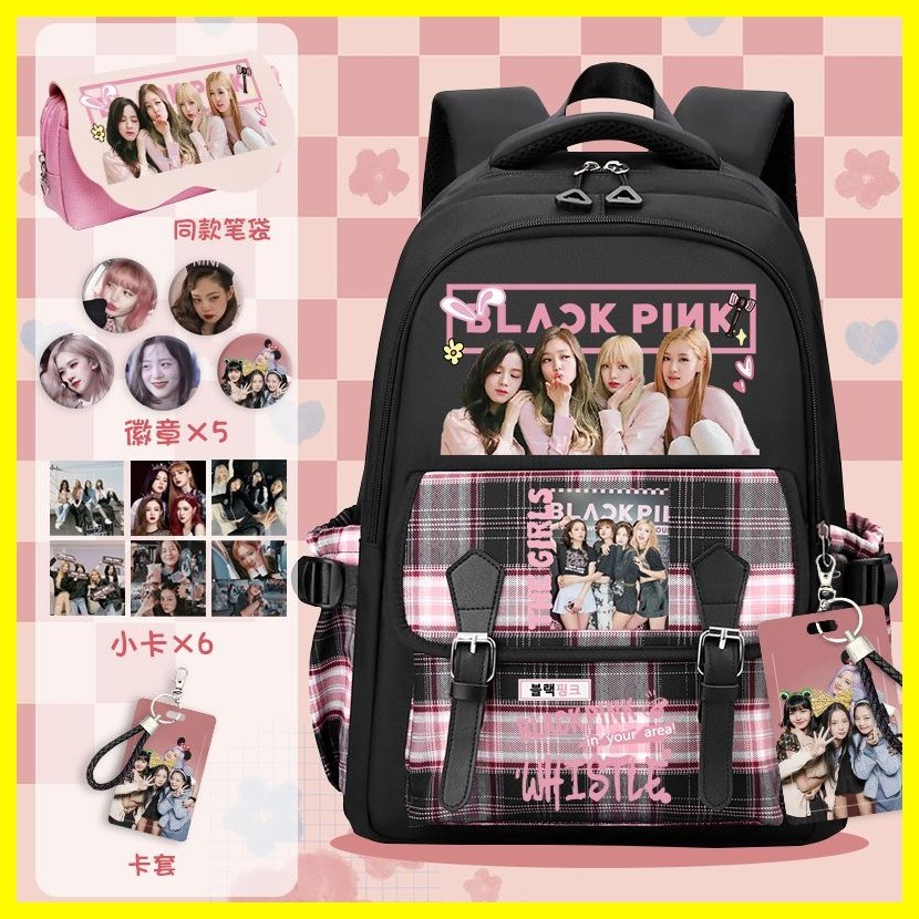 【ZOCI】 書包 BLACKPINK 周邊書包韓團金智妮學生後背包女大背包中小學高中卡通 | 蝦皮購物