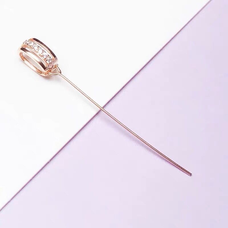 🌟Umi珍選🌟s925銀通用型外穿通用型超細掛玉佩弔墜扣頭歪孔斜孔玉墜扣頭配件 | 蝦皮購物