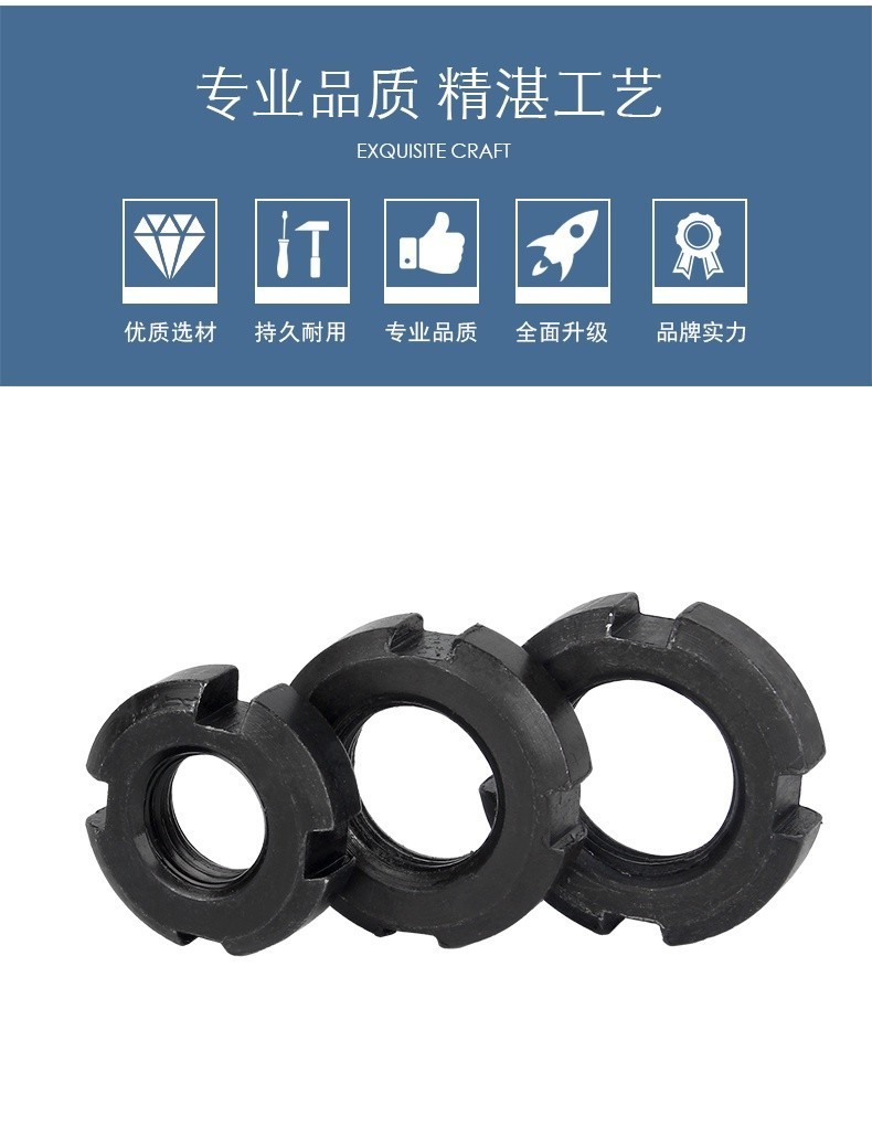 [XJC]M10-M60圓形螺母開槽螺母鎖緊螺母gb812止回鎖緊螺母四槽螺帽 | 蝦皮購物