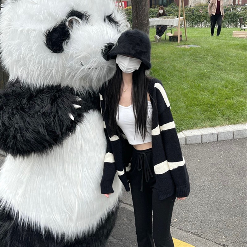 【全館現貨天天出貨】隔日到貨 女裝 外套 針織外套 針織衫 條紋外套 條紋針織外套 DR374【現貨24H】 | 蝦皮購物