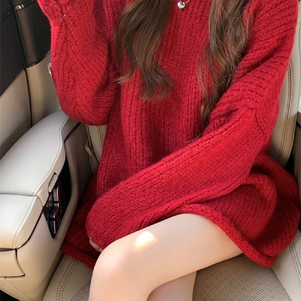 【台灣現貨馬上出貨】隔日到貨 女裝 針織 毛衣 長袖 上衣 衣服 針織衫 紅色毛衣 新年 過年 DR347【現貨24H】 | 蝦皮購物