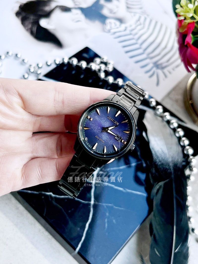 CITIZEN 星辰 Eco-Drive 系列 紫夜星河限定版女錶 EW2595-81X 公司貨 情人節推薦 | 蝦皮購物