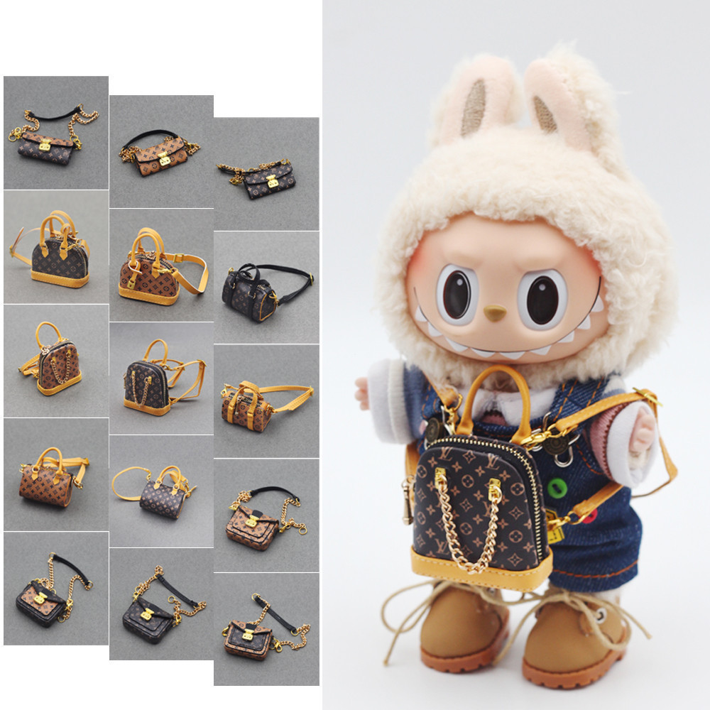 【17cm Labubu/upsetduck/baoao/liila】l-v 高品質背包,可愛的labubu單肩包 | 蝦皮購物