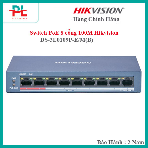 ♞海康威視 8 端口 100M PoE 交換機 DS-3E0109P-E/M(B) - 正品 | 蝦皮購物