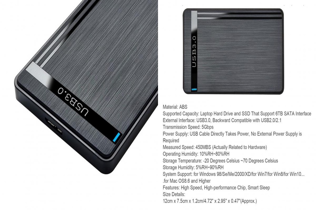 【富盛】6T容量硬盤盒電腦配件25寸SATA轉USB 30 SSD盒外置硬盤盒低功耗 | 蝦皮購物