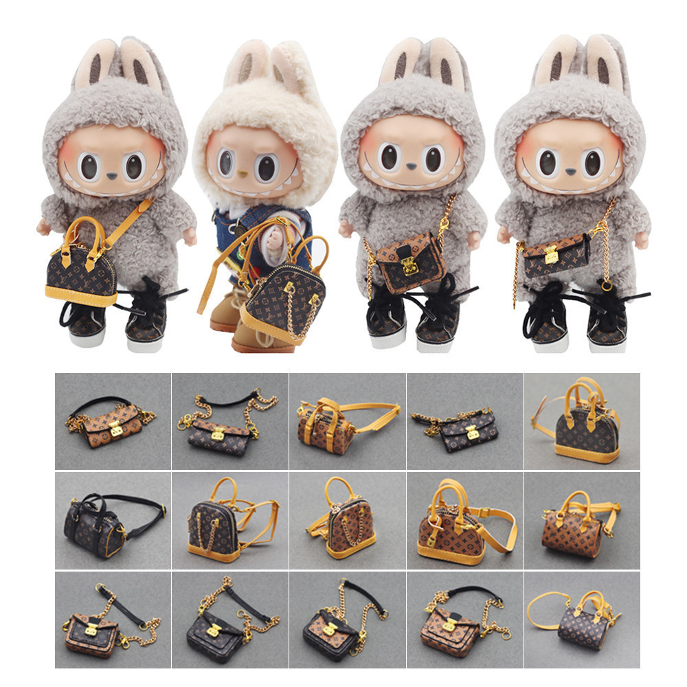 【17cm Labubu/upsetduck/baoao/liila】l-v 高品質背包,可愛的labubu單肩包 | 蝦皮購物