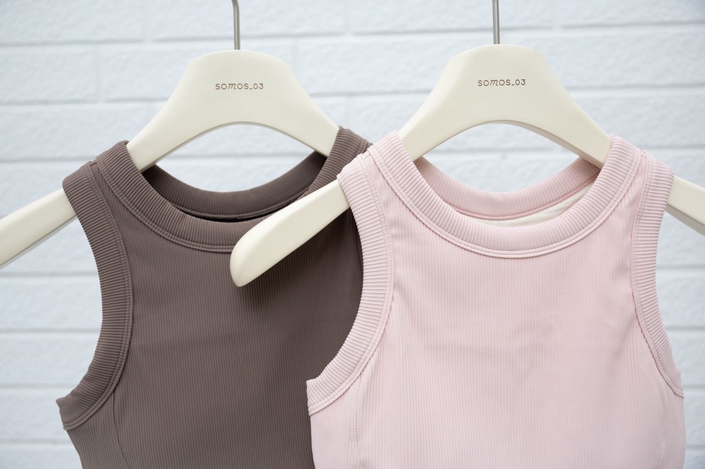 Somos_03｜薄暮 寬肩羅紋BRA TOP Haze Ribbed Bra Tank | 蝦皮購物