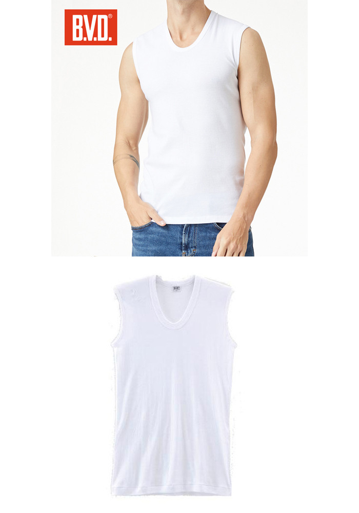 BVD 100%純棉羅紋無袖衫(美國棉)M~XL 親膚 吸汗透氣 立體剪裁 柔軟舒適 寬肩 男內衣 全棉 無袖【愛買】 | 蝦皮購物