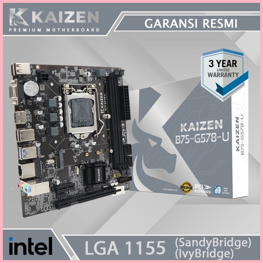♞,♘主板 KAIZEN B75 M.2 NVME LGA 1155 DDR3 B75 3年官方質保 | 蝦皮購物