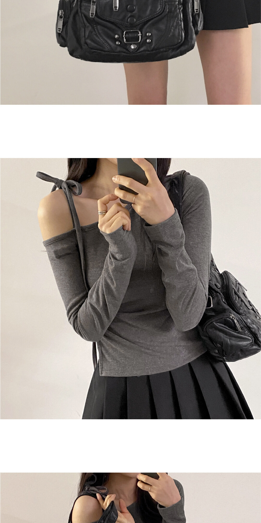 Codibook｜韓國 ondeed 仿舊Y2K鉚釘皮革斜背包[預購]肩背包 女裝 | 蝦皮購物