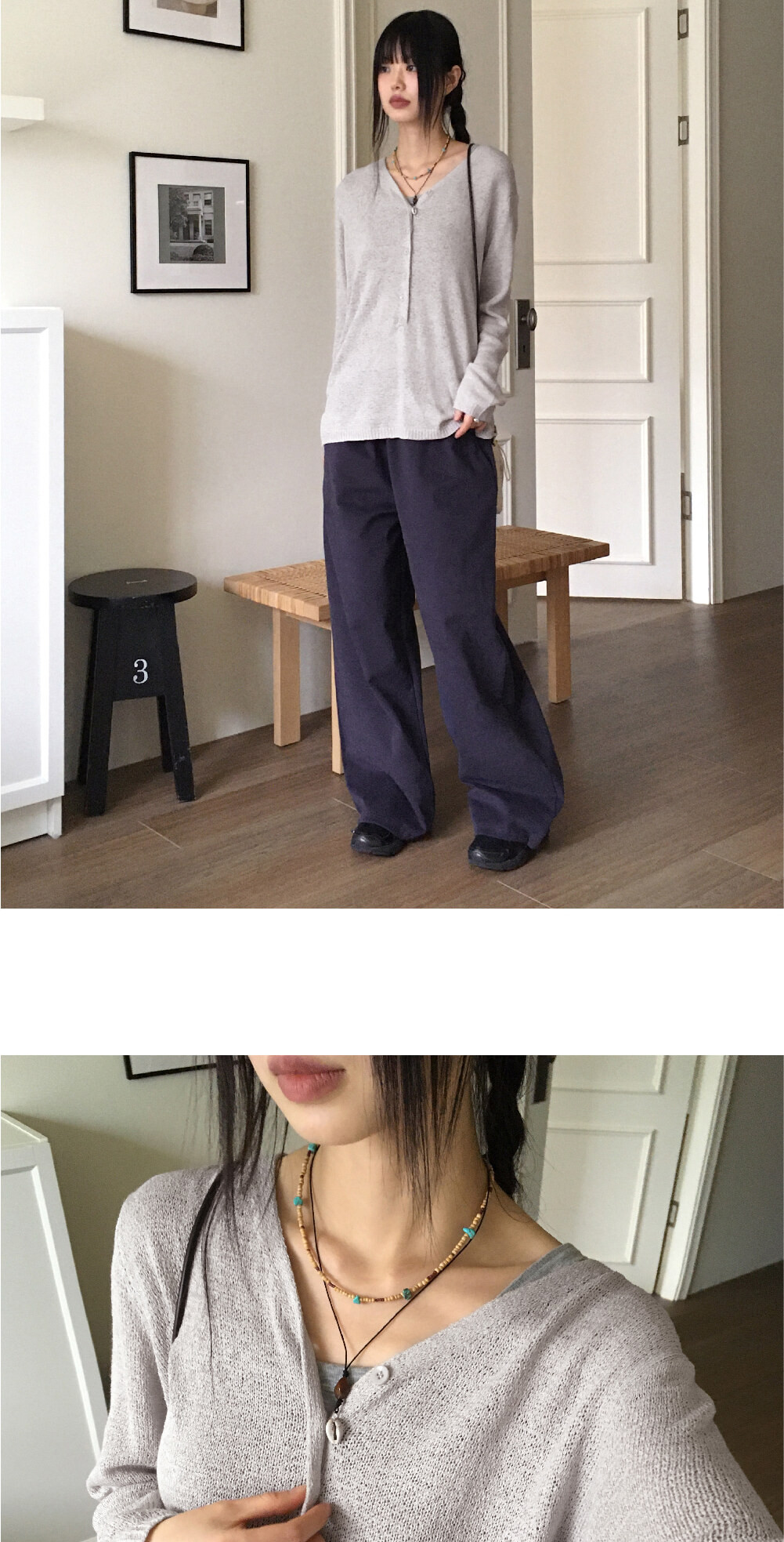 Codibook｜韓國 wonderwonder 貝爾奇半開襟V領毛圈長版針織外套[現貨 - 黑色]針織衫 針織外套 女 | 蝦皮購物