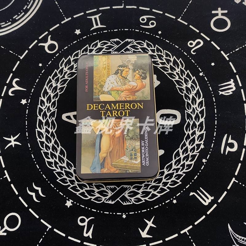 中英文說明書經典版鐵盒Decameron tarot十日談塔羅成人接龍 | 蝦皮購物