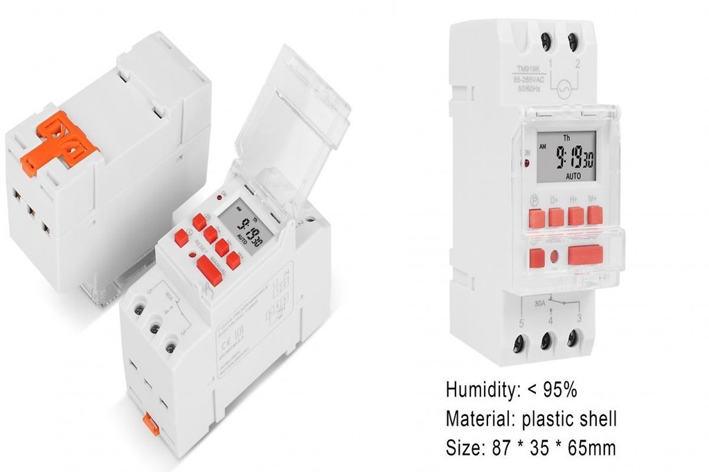 {Bakilili} Tm919b 時間開關可編程精確定時塑料外殼 LCD 數字時間控制繼電器用於配電板 | 蝦皮購物