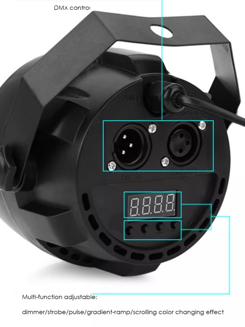 Mini Led Par Light DMX512 RGBW紫色全彩6/12 LEDS舞台背景DJ迪斯科燈舞檯燈光派對K | 蝦皮購物