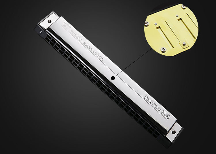 【精品樂器】日本TOMBO通寶6624高水平演奏初學成人兒童複音HOPE24孔口琴 | 蝦皮購物