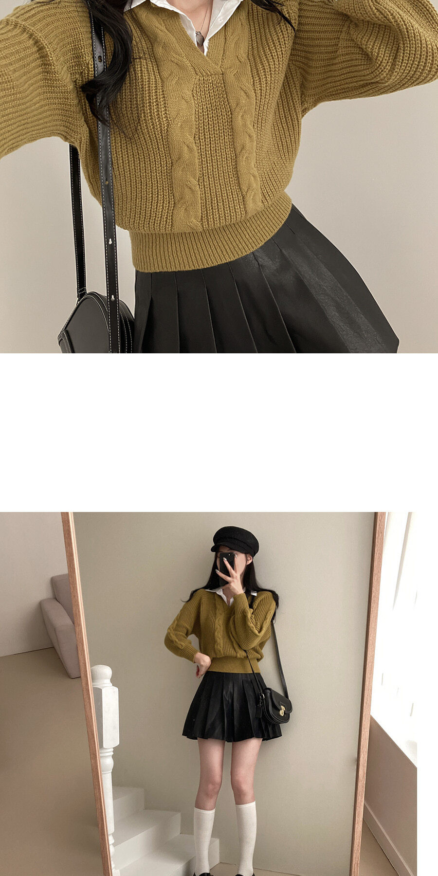 Codibook｜韓國 gifteabox 簡約V領麻花編織長袖針織上衣[預購]襯衫 毛衣 女裝 | 蝦皮購物