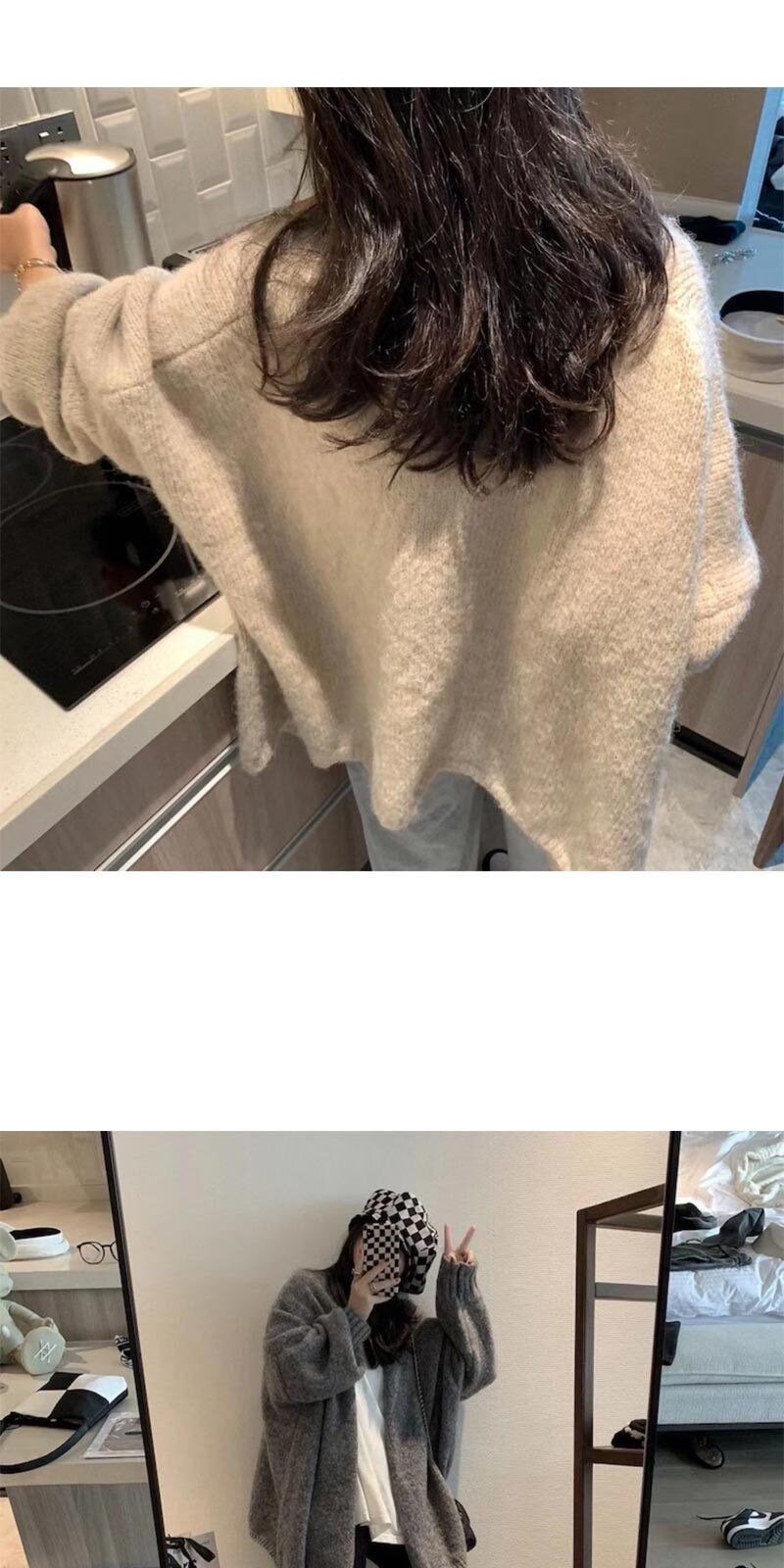 Codibook｜韓國 Dearlow 無鈕扣極簡針織外套[預購]針織外套 女裝 | 蝦皮購物