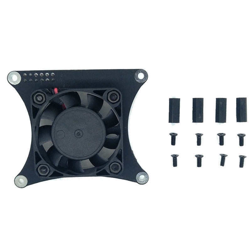 【台灣出貨】樹莓派4B 3B PWM溫控調速散熱風扇靜音設計HAT散熱闆4010MM大風量 | 蝦皮購物