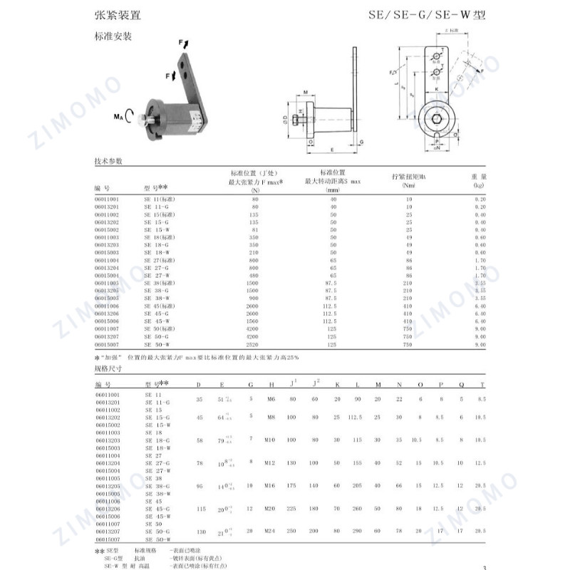 【限時*下殺】 ROSTA橡膠彈性張緊裝置皮帶鏈條漲緊器SE15型工業彈簧自動拉緊器 | 蝦皮購物