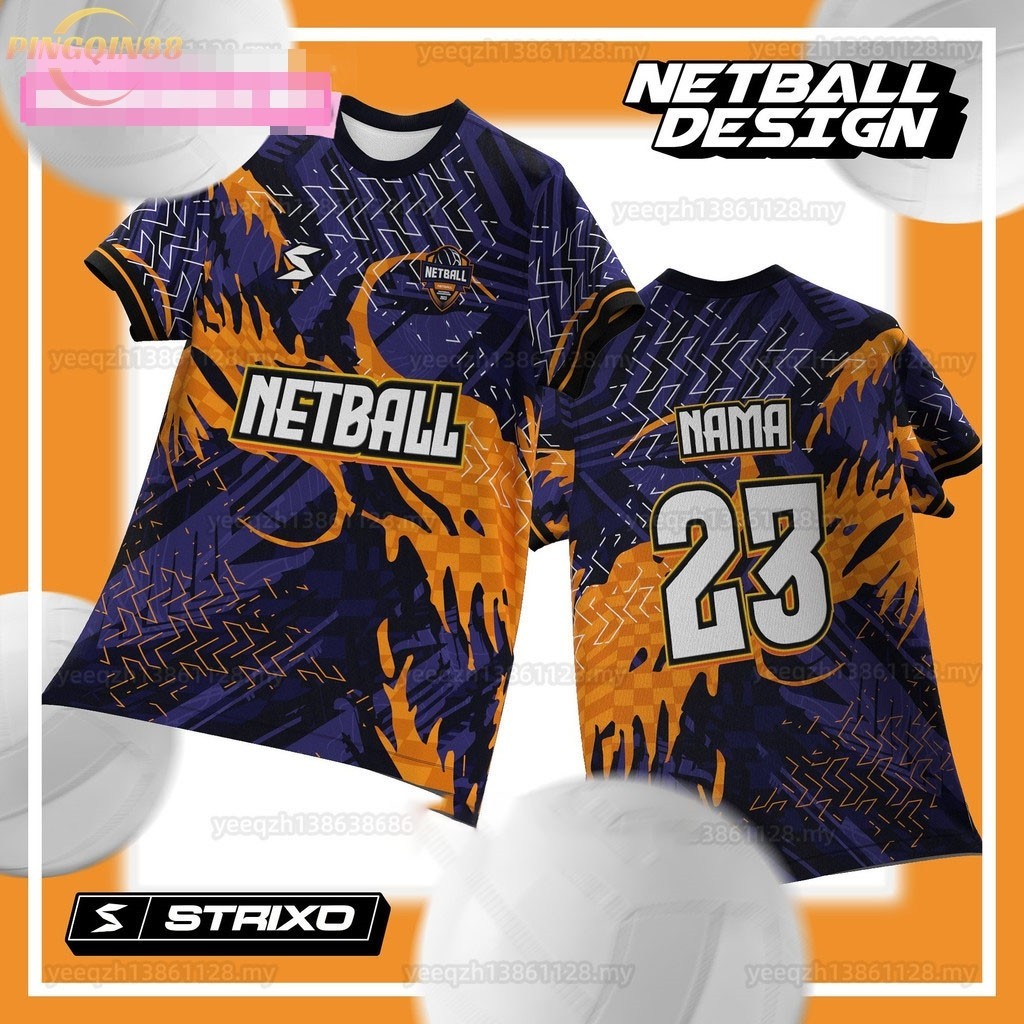 Netball 球衣 Viral Tiktok Baju Bola 球衣自定義名稱/號碼/贊助商/標誌 Baju 足球衫 | 蝦皮購物