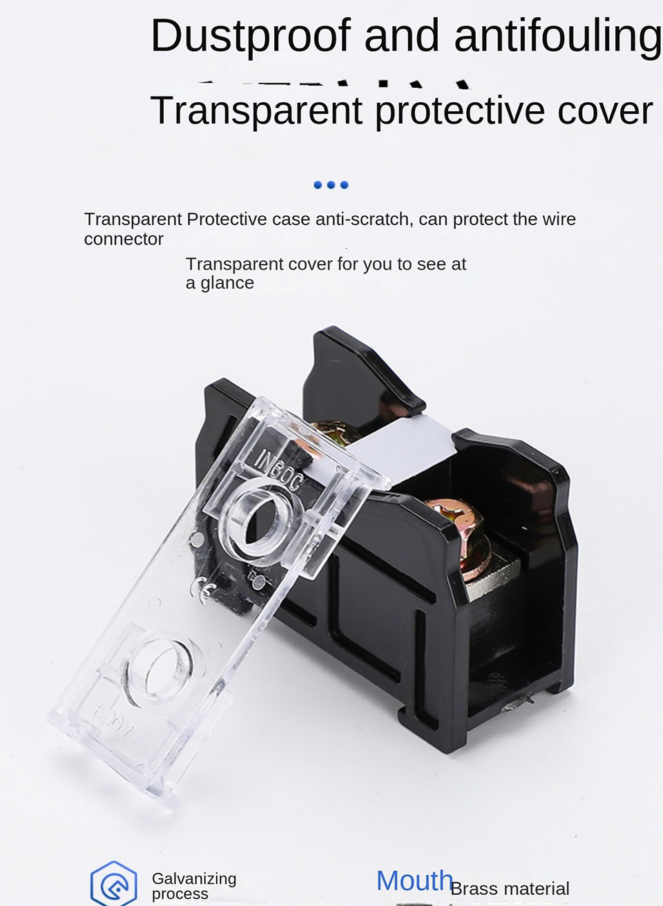 DIN導軌接綫端子IN12BK IN20BK 600V 2/3針30A/60A電氣連接端子分體式大電流接綫盒黃銅 | 蝦皮購物