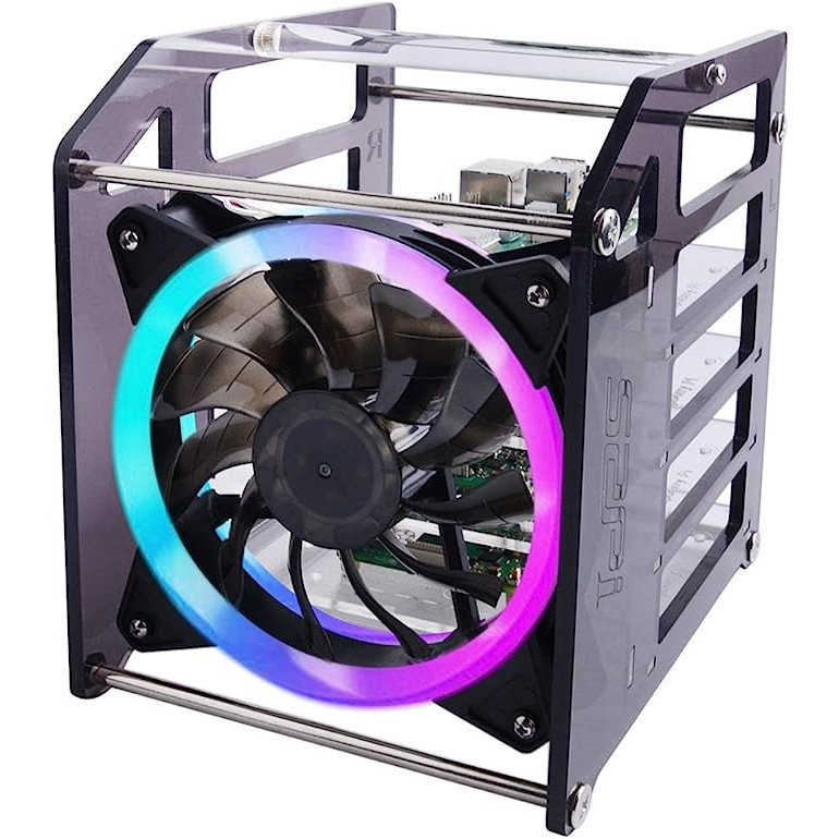 ♞52pi Raspberry Pi Cluster Case,Raspberry Pi Rack Case 可堆疊機箱 | 蝦皮購物