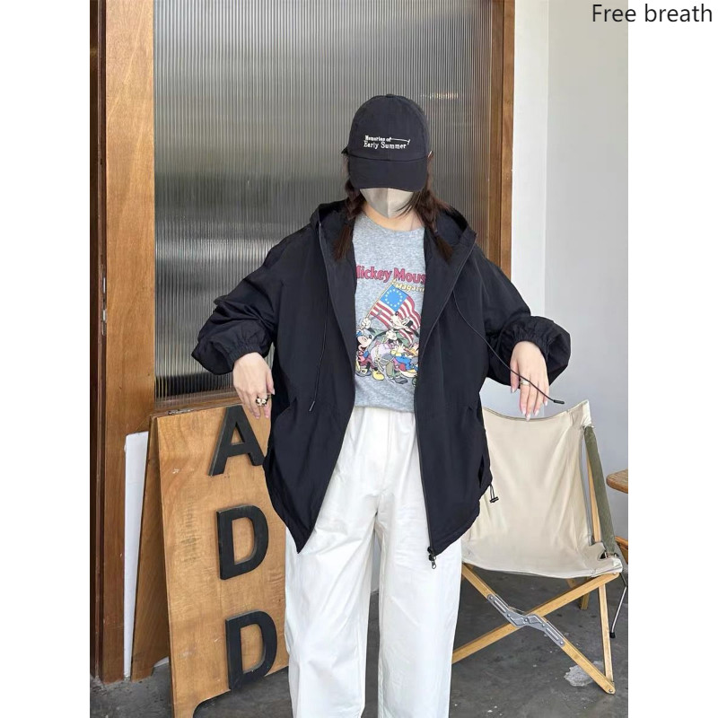 美式戶外風 輕薄防水防曬防風抽繩連帽兩色衝鋒衣外套防曬服男女 冰絲防曬衣 防曬衣 防曬外套 女防曬外套 夏天外套 防曬服 | 蝦皮購物