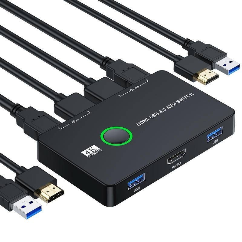 ♞USB KVM Switch Selector 4*4 usb3.0四進四出切換器hdmi拓展器 | 蝦皮購物